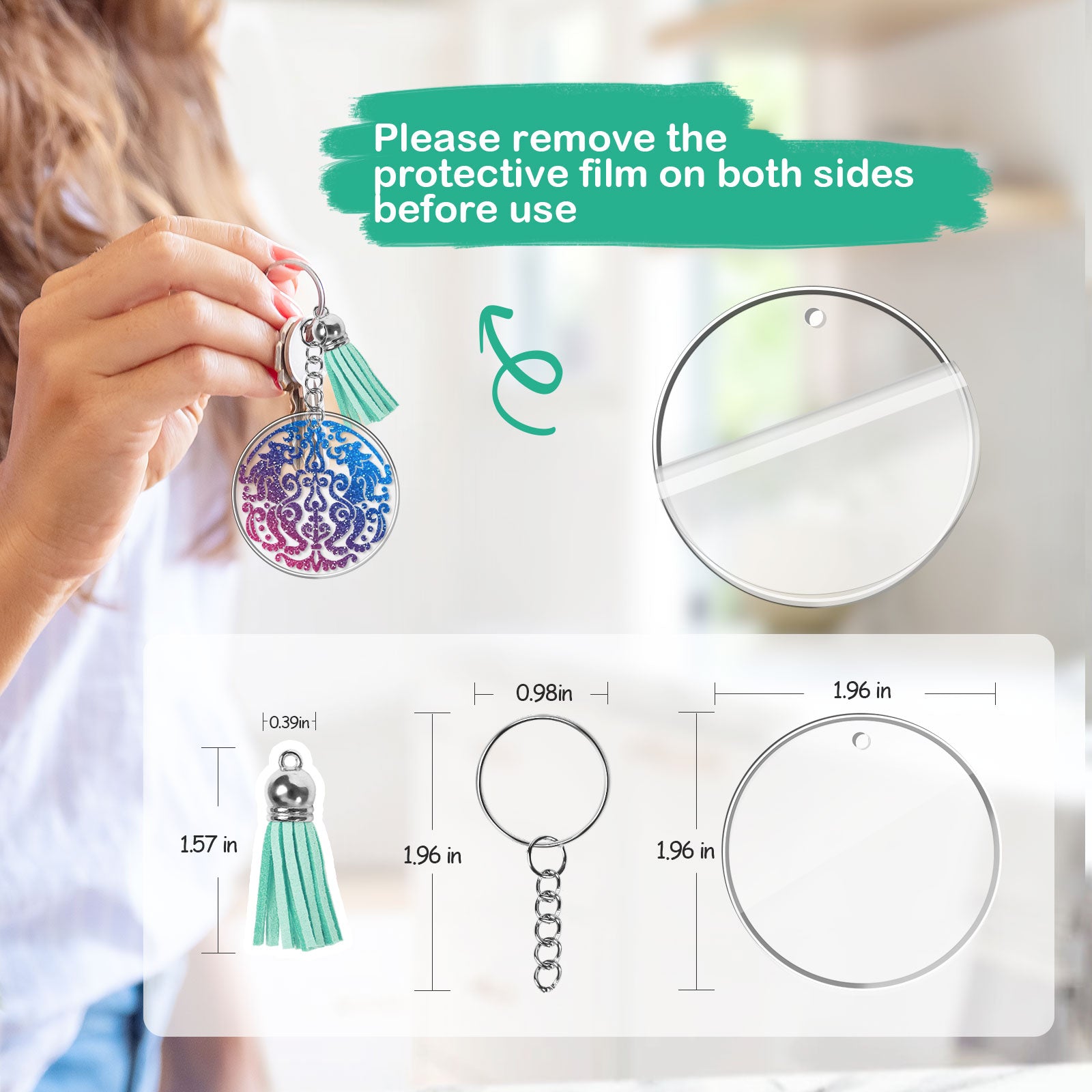 Round Acrylic Keychain Blanks | Wax & Blanks