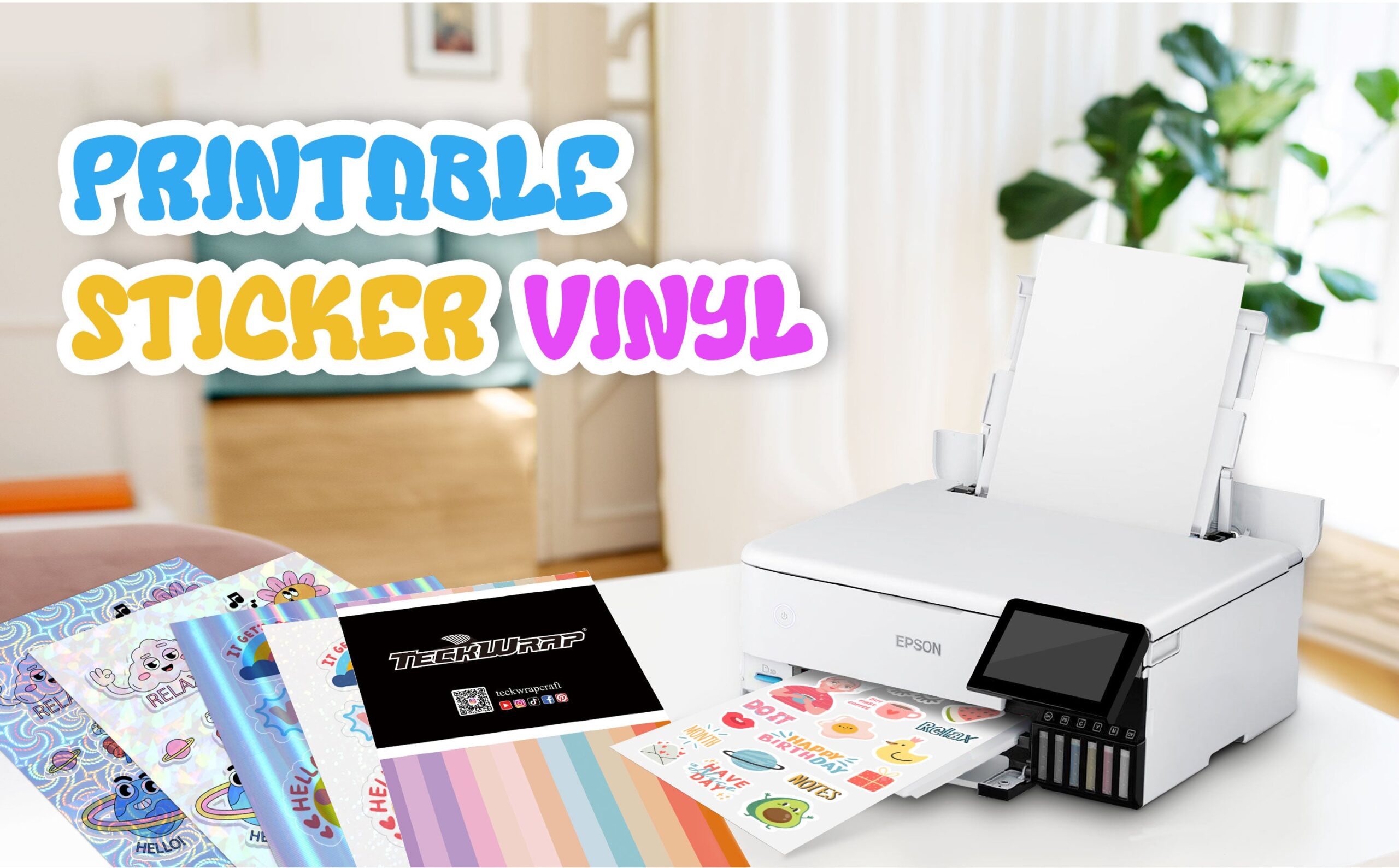 Inkjet Printable Sticker Vinyl (Matte White) | Wax & Blanks